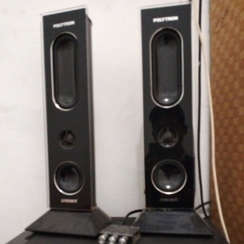 Jual speaker tower Polytron bekas tv LED sepasang | Shopee Indonesia