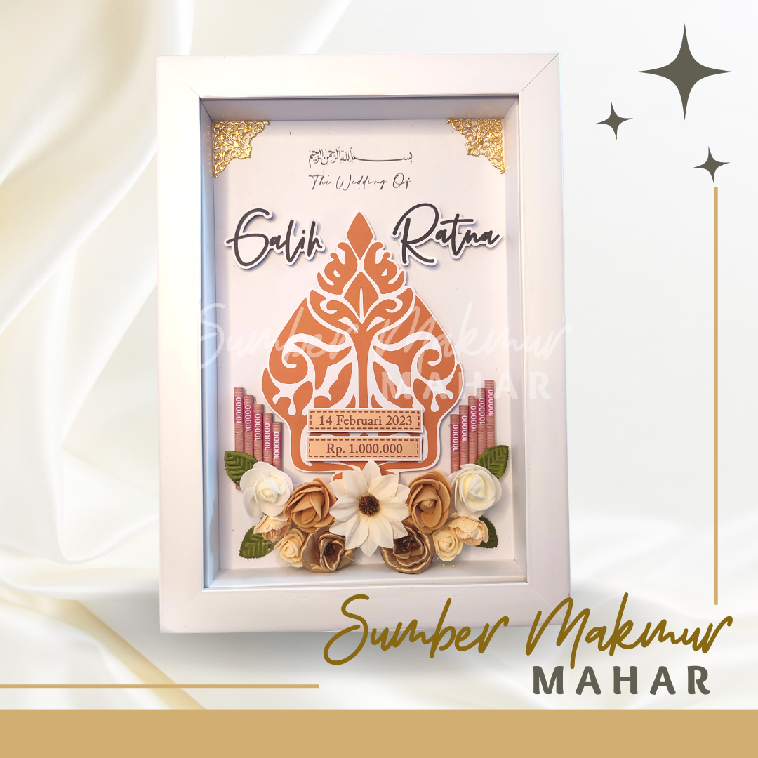 Jual NEW!!! Mahar Pernikahan Akrilik Bingkai Simple Modern Rustic uk ...