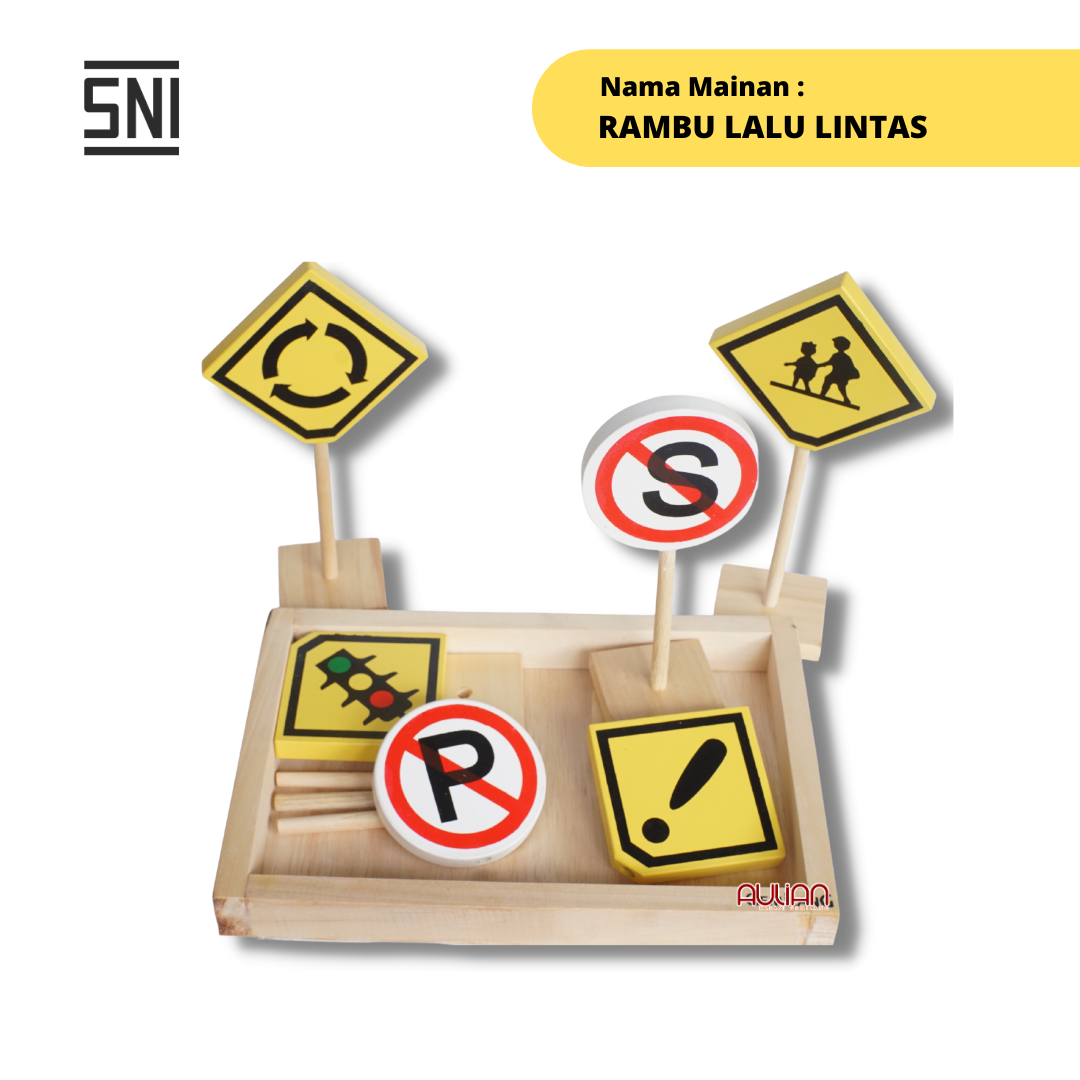 Jual MAINAN EDUKASI ANAK / MAINAN KAYU / APE PAUD - RAMBU LALU LINTAS ...