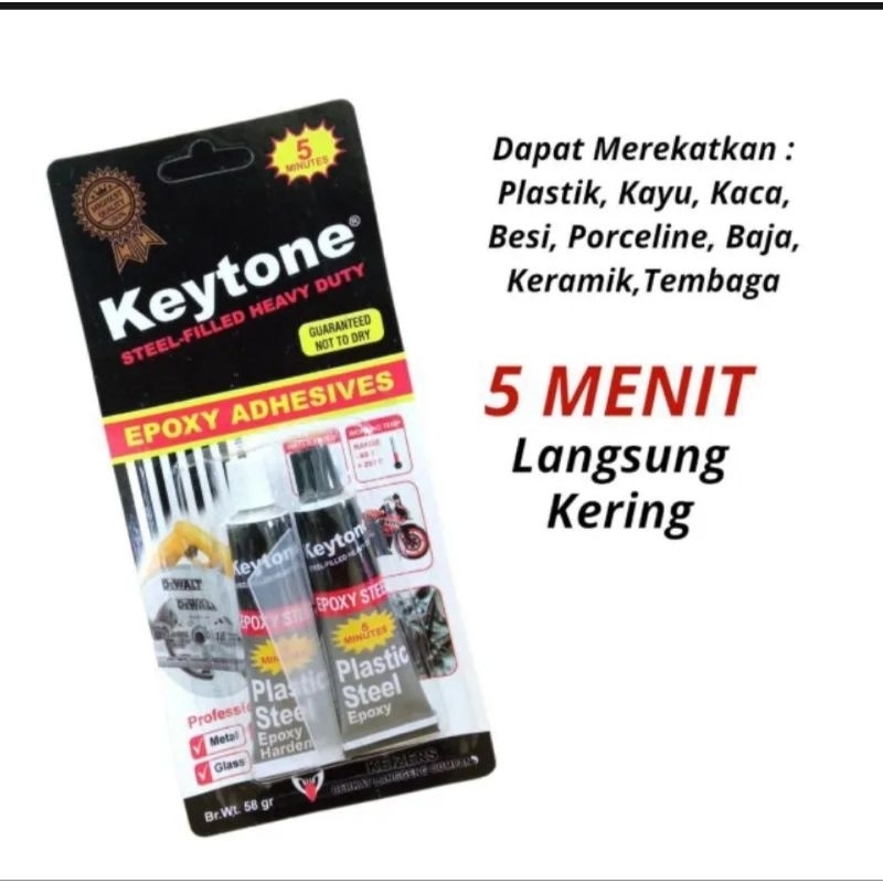 Jual LEM BESI CAMPUR 5 MENIT 58gr - LEM EPOXY ADHESIVES ORIGINAL - LEM ...