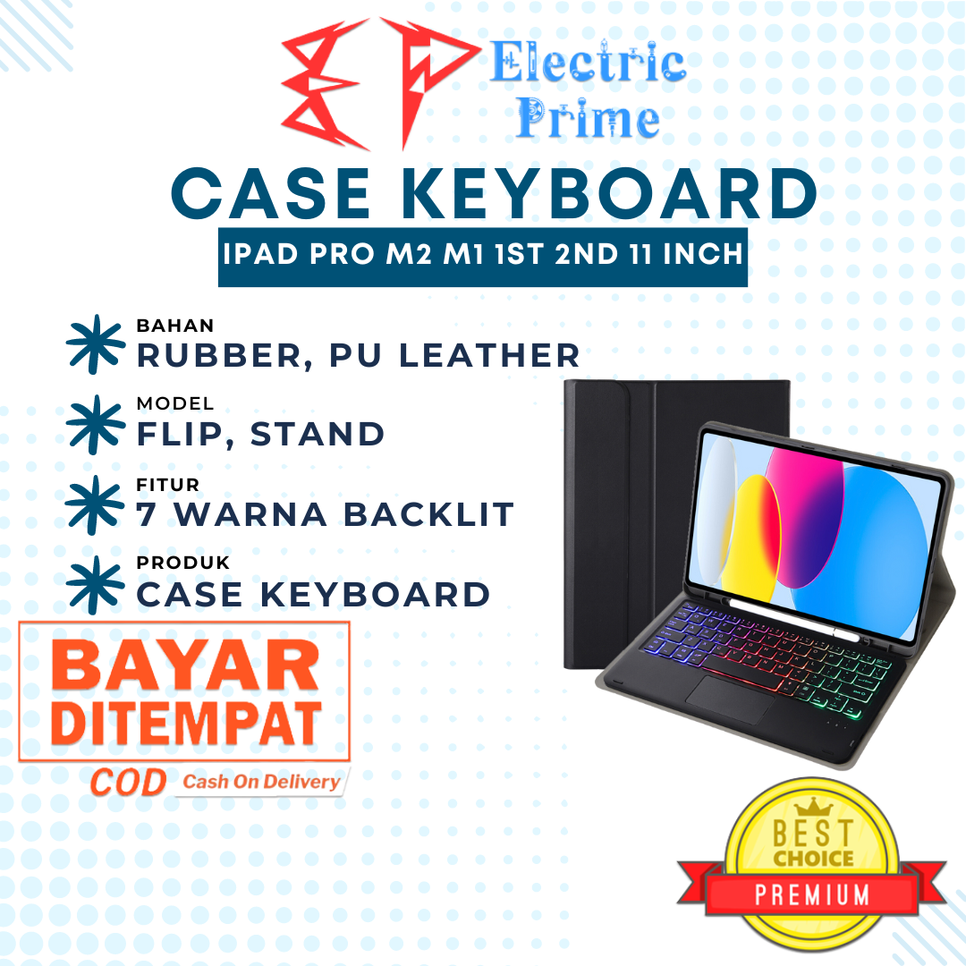 Jual Case Keyboard Touchpad Detachable For iPad Pro 1st 2nd 3rd 4th ...