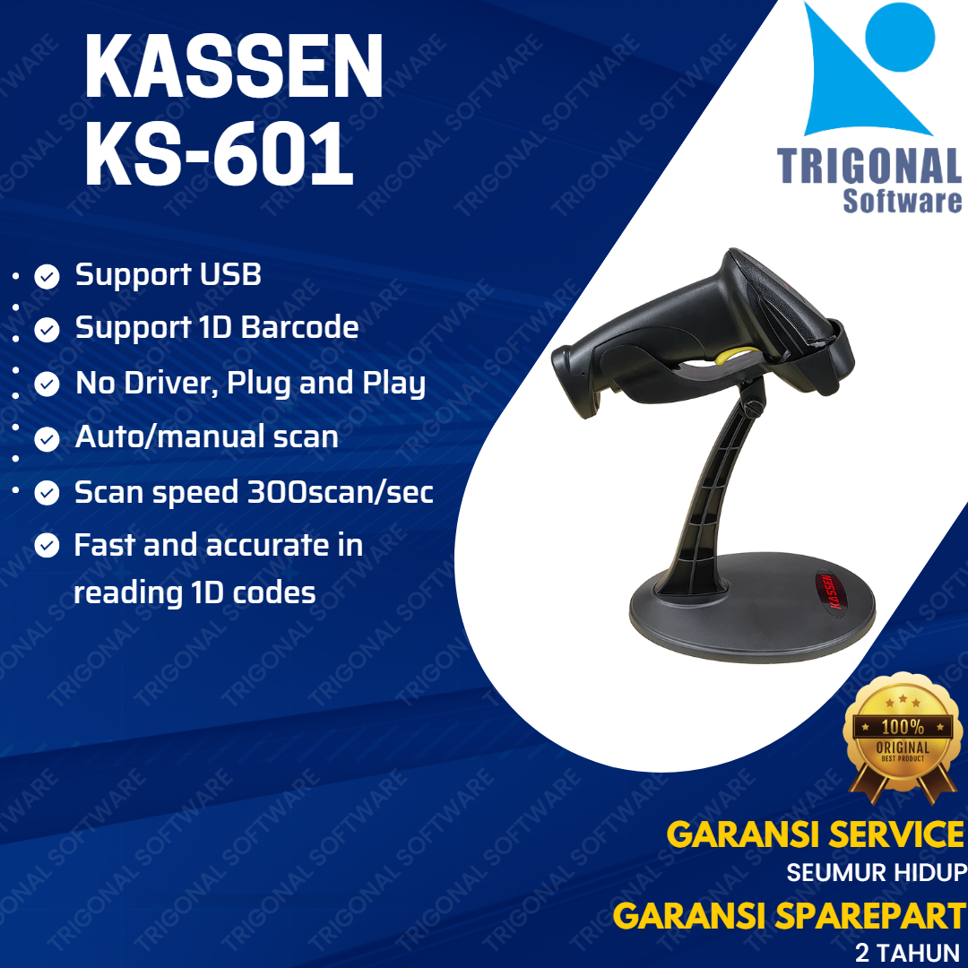 Jual BARCODE SCANNER KASSEN KS-601 USB | Shopee Indonesia