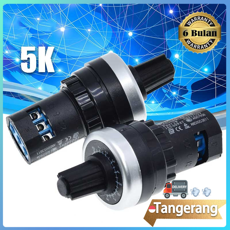 Jual LA42DWQ-22 Potensiometer Converter 5k 22mm Potensio Meter Knob ...