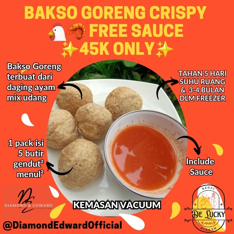 Jual DE ♡ Bakso Goreng Krispy Gendut Menul Gemoy Gemoy Baso Ayam Udang ...