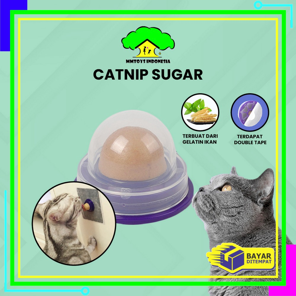 Jual MI-C846 Cemilan Kucing Bola Catnip Snack Permen Bola Vitamin Cemilan Anabul Anti Stress ...