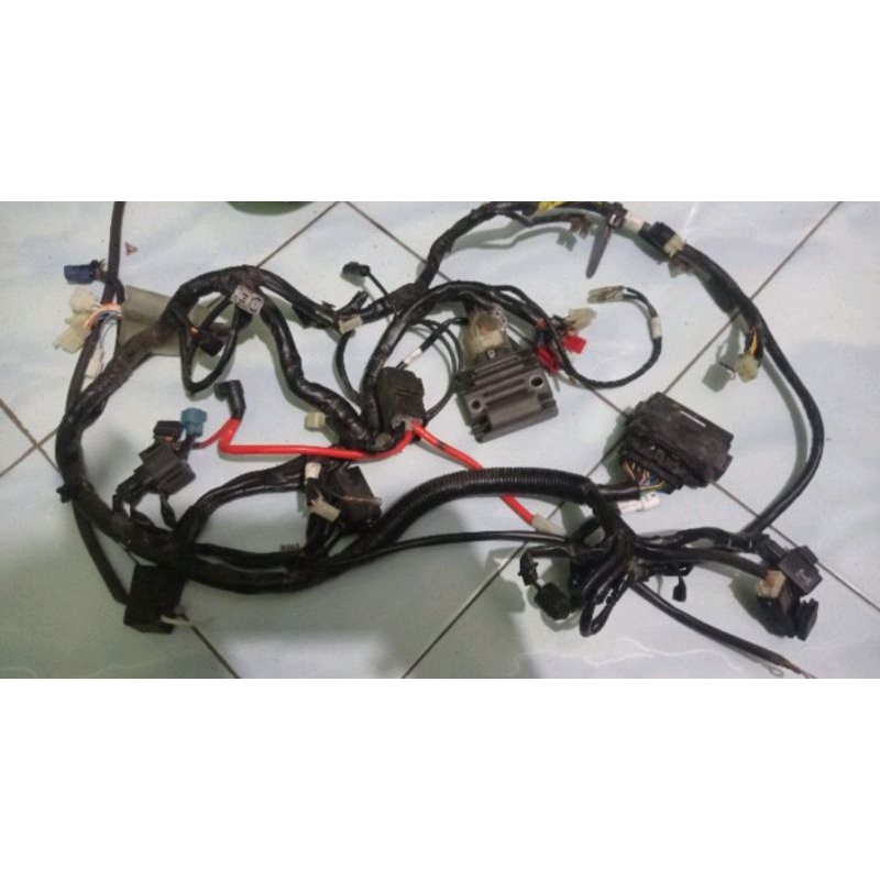 Jual kabel bodi set r15 vva v3 set kelistrikan cdi ecu kiprok koil ...