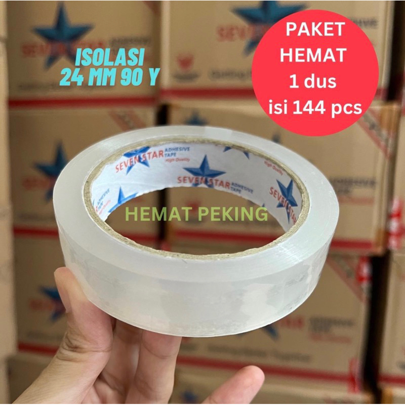 Jual Isolasi 24mm 1 karton isi 144 pcs | Solasi 1 inch 1 Dus | selotip ...
