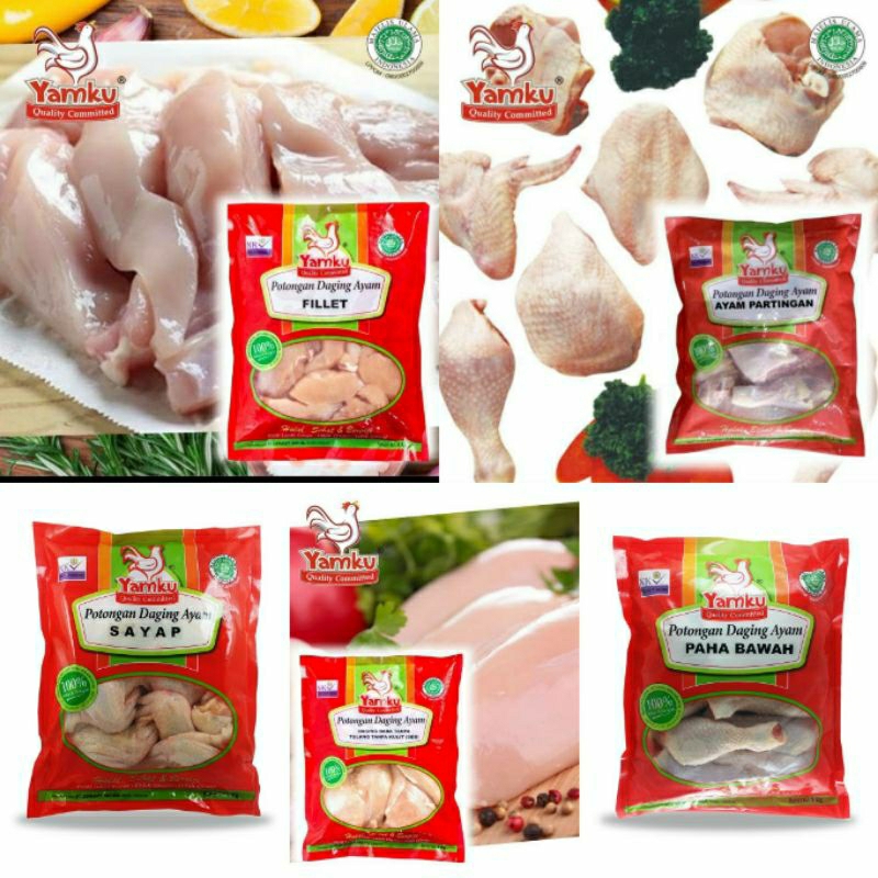 Jual YAMKU ANEKA AYAM FROZEN / paha bawah, fillet, dada dan partingan ...