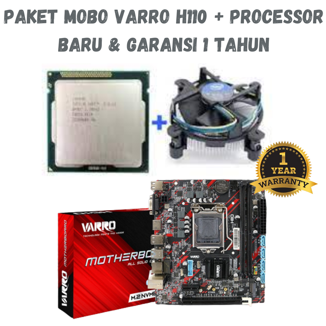 Jual PAKET MOBO MOTHERBOARD VARRO H110 INTEL i5 6400 / 6500 + FAN ...