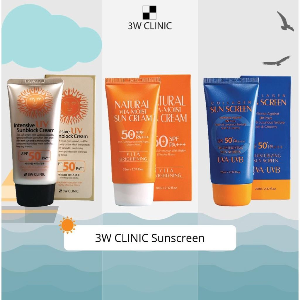 Jual 3W Clinic Sunscreen Collagen / Natural Vita Moist / Sunlock / Sun ...
