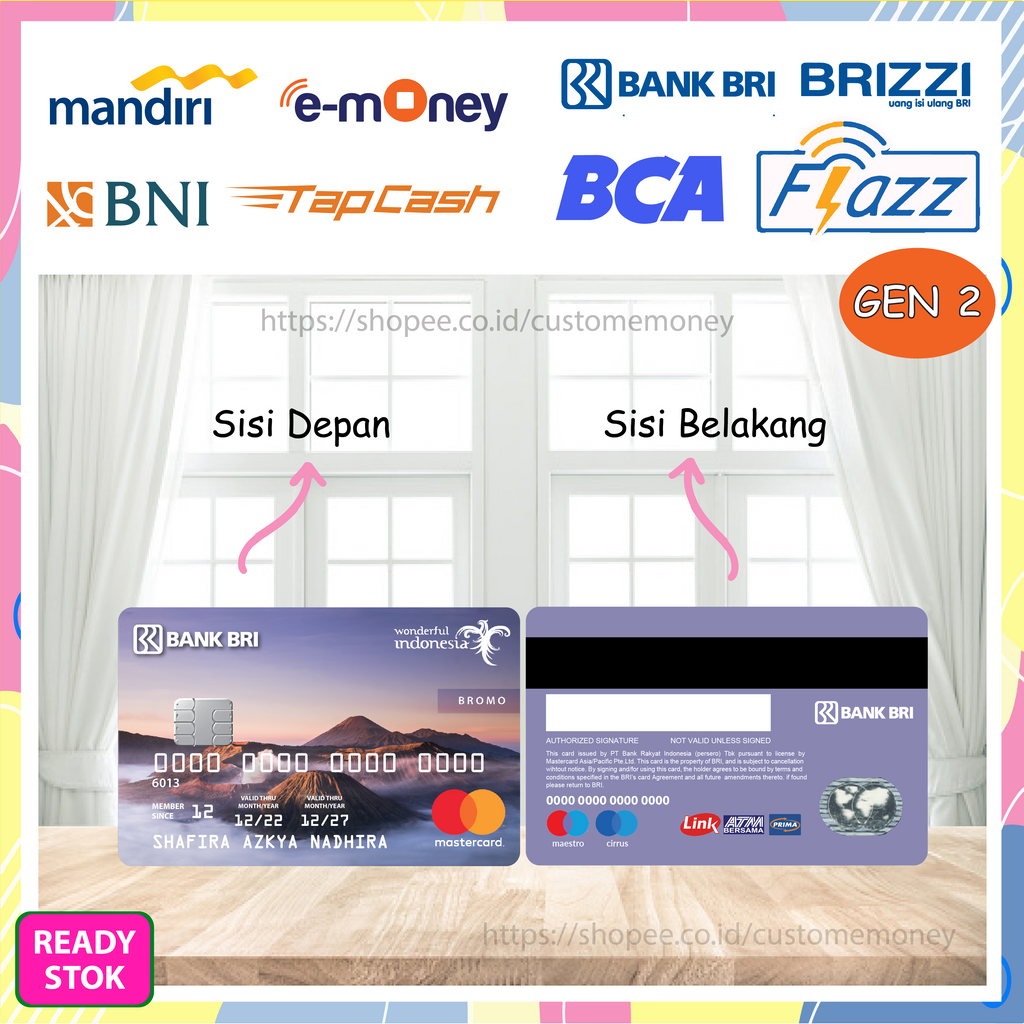 Jual KARTU EMONEY DESIGN KARTU BRI WONDERFUL INDONESIA E-MONEY MANDIRI ...