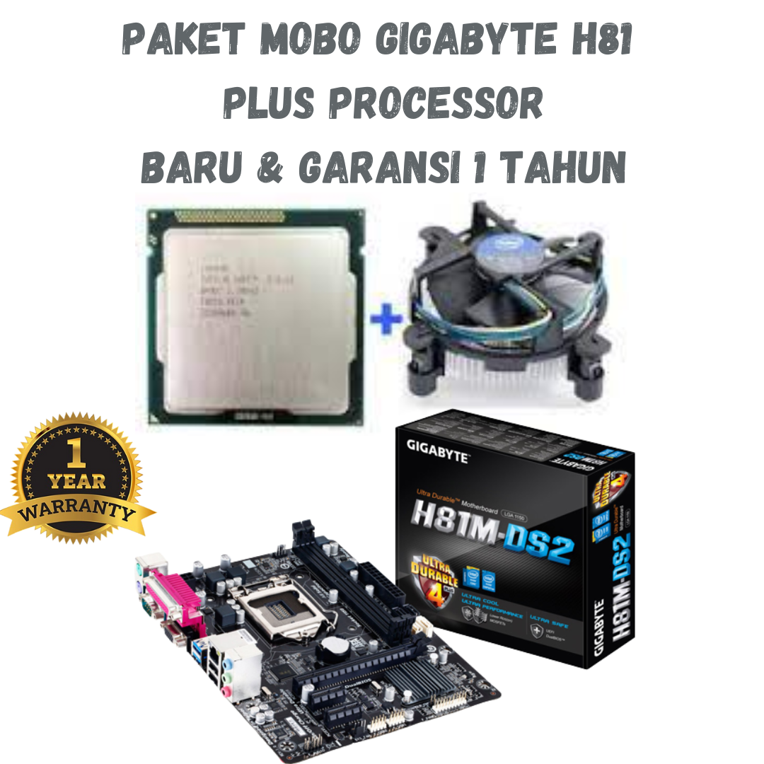 Jual PAKET MOBO MOTHERBOARD GIGABYTE H81 INTEL i7 4790 + FAN PROCESSOR | Shopee Indonesia