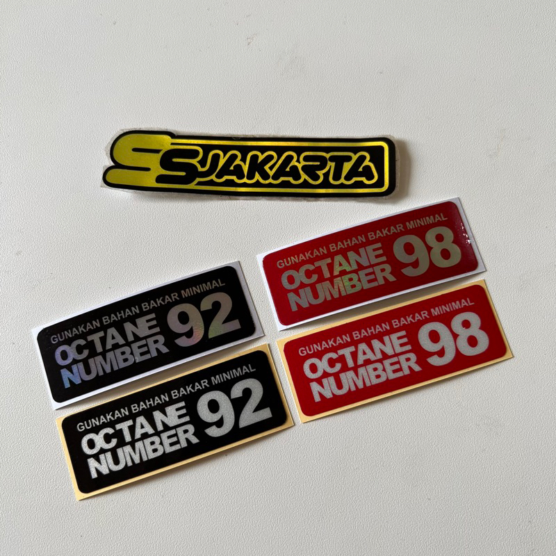 Jual STIKER GUNAKAN BAHAN BAKAR STICKER OCTANE NUMBER PRINCUTT | Shopee ...