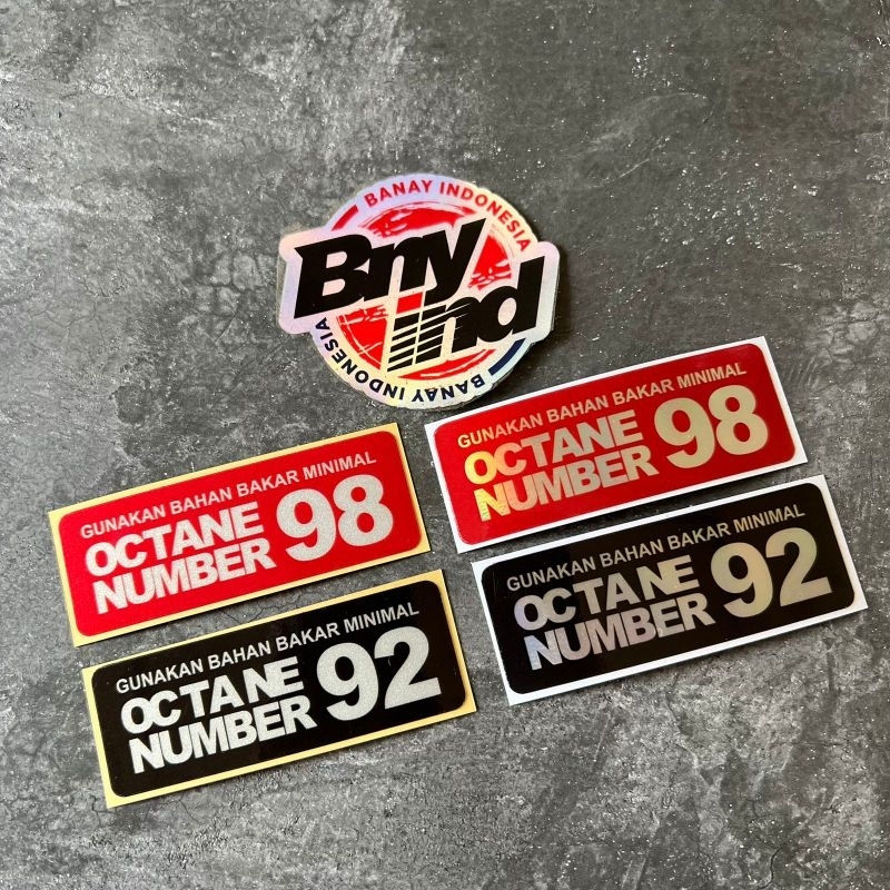 Jual Stiker OCTANE NUMBER Sticker GUNAKAN BAHAN BAKAR princutt | Shopee ...