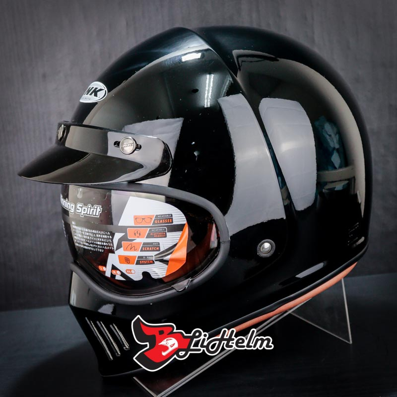 Jual HELM INK TROOPER SOLID | BLACK GLOSSY | RETRO CLASSIC DDRING ...