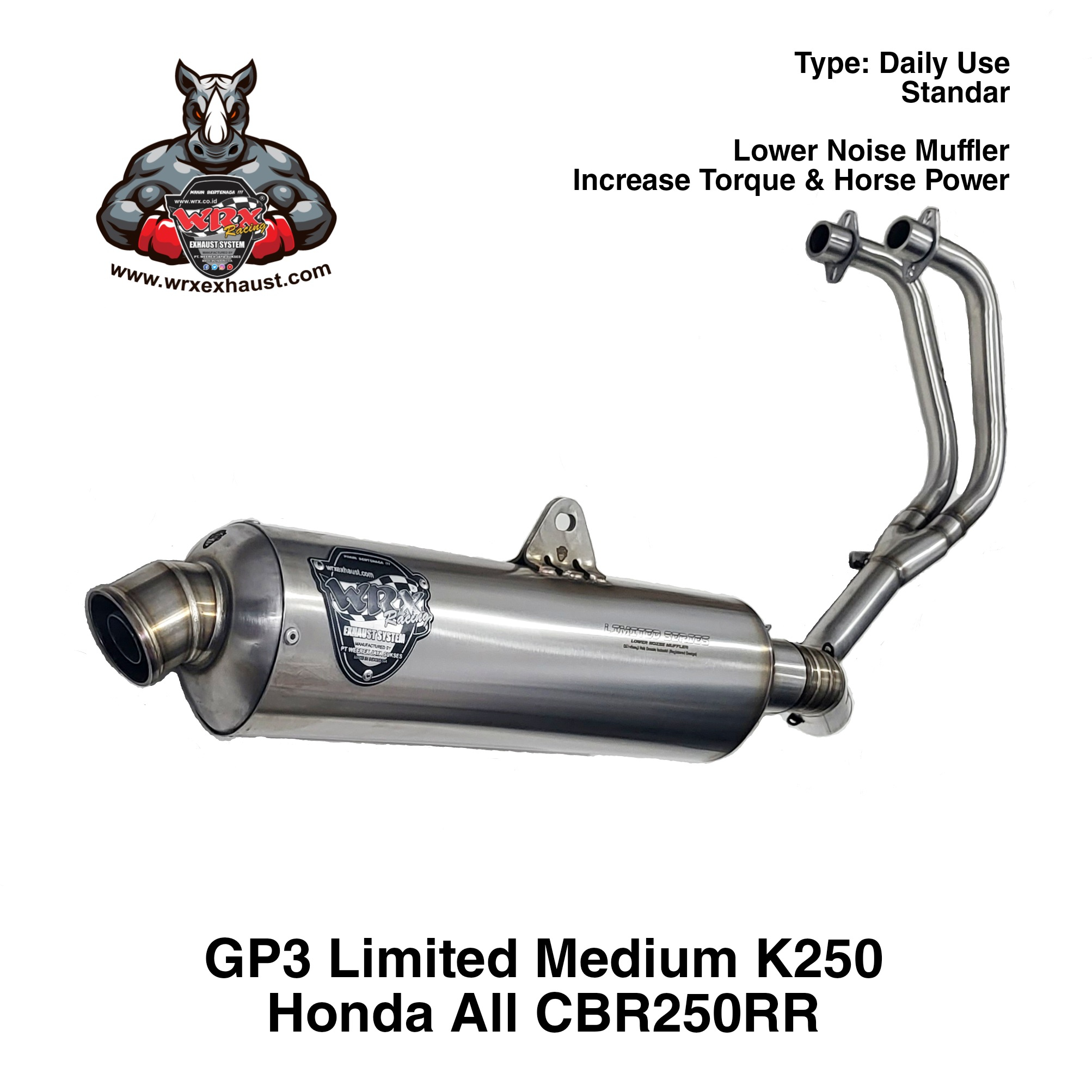 Jual Knalpot WRX GP3 Limited K250 CBR250RR | Shopee Indonesia