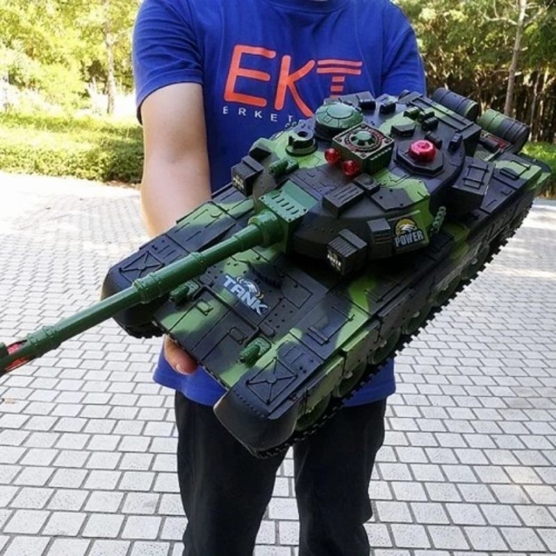 Jual rc tank leopard uk jumbo 2.4 gHz - mainan anak remote controle ...