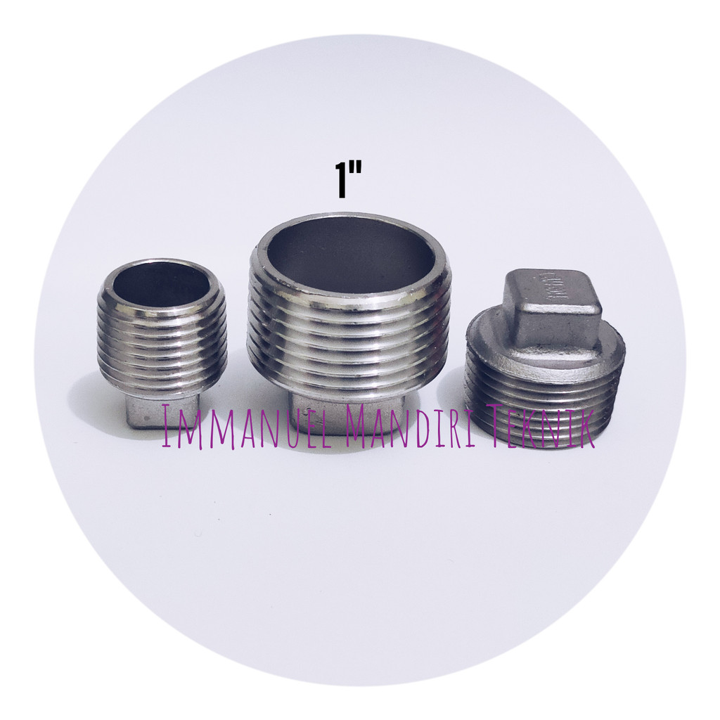 Jual Plug stainless 1 inch / Tutup stainless / Dop drat luar 1 inch ...
