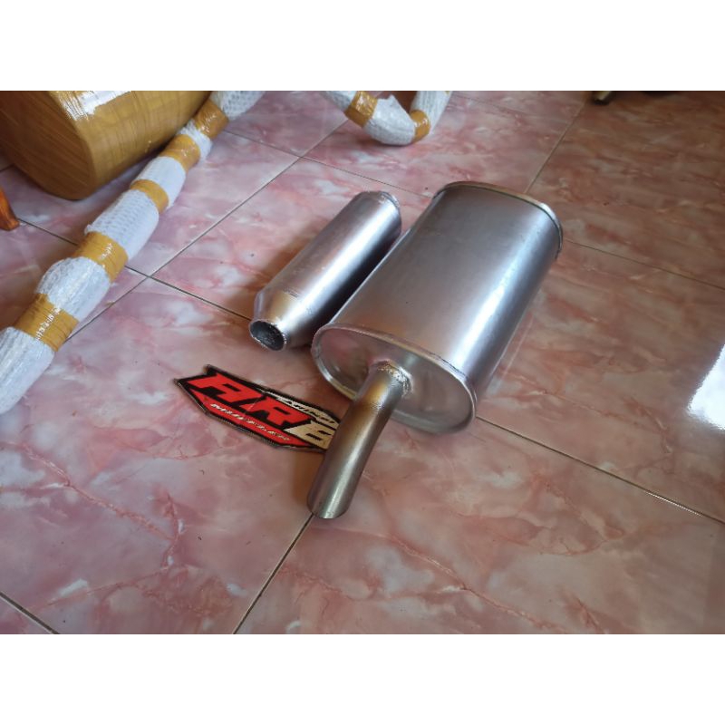 Jual tabung standar knalpot mobil sedan universal dan resonator knalpot ...