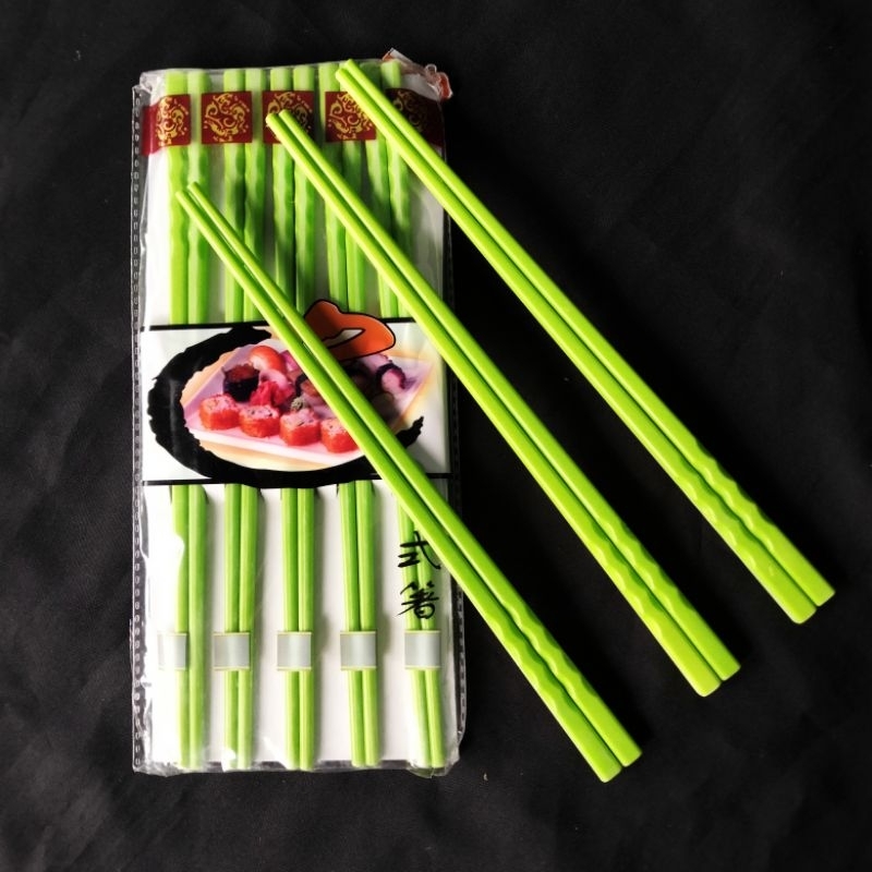 Jual SUMPIT MIE/SUMPIT MAKAN MELAMIN ULIR ISI 10 PASANG (PER PAK ...