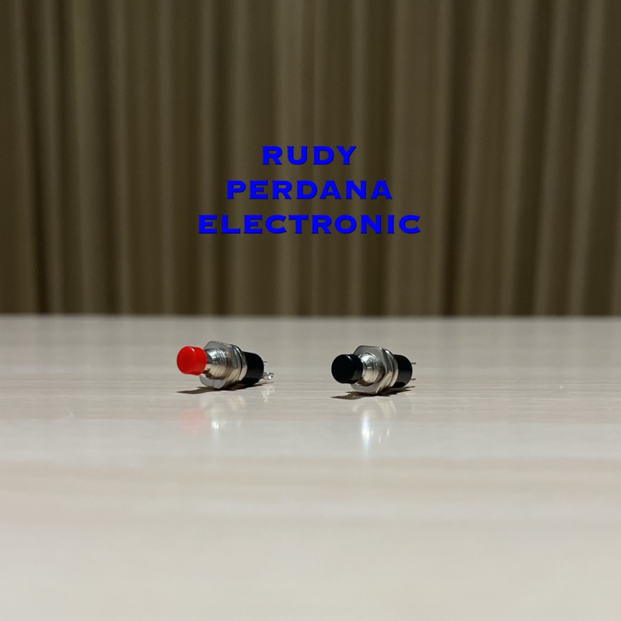 Jual SWITCH PUSH BUTTON SAKLAR ON 2 PIN BULAT KECIL MINI 1A 250V PBS ...