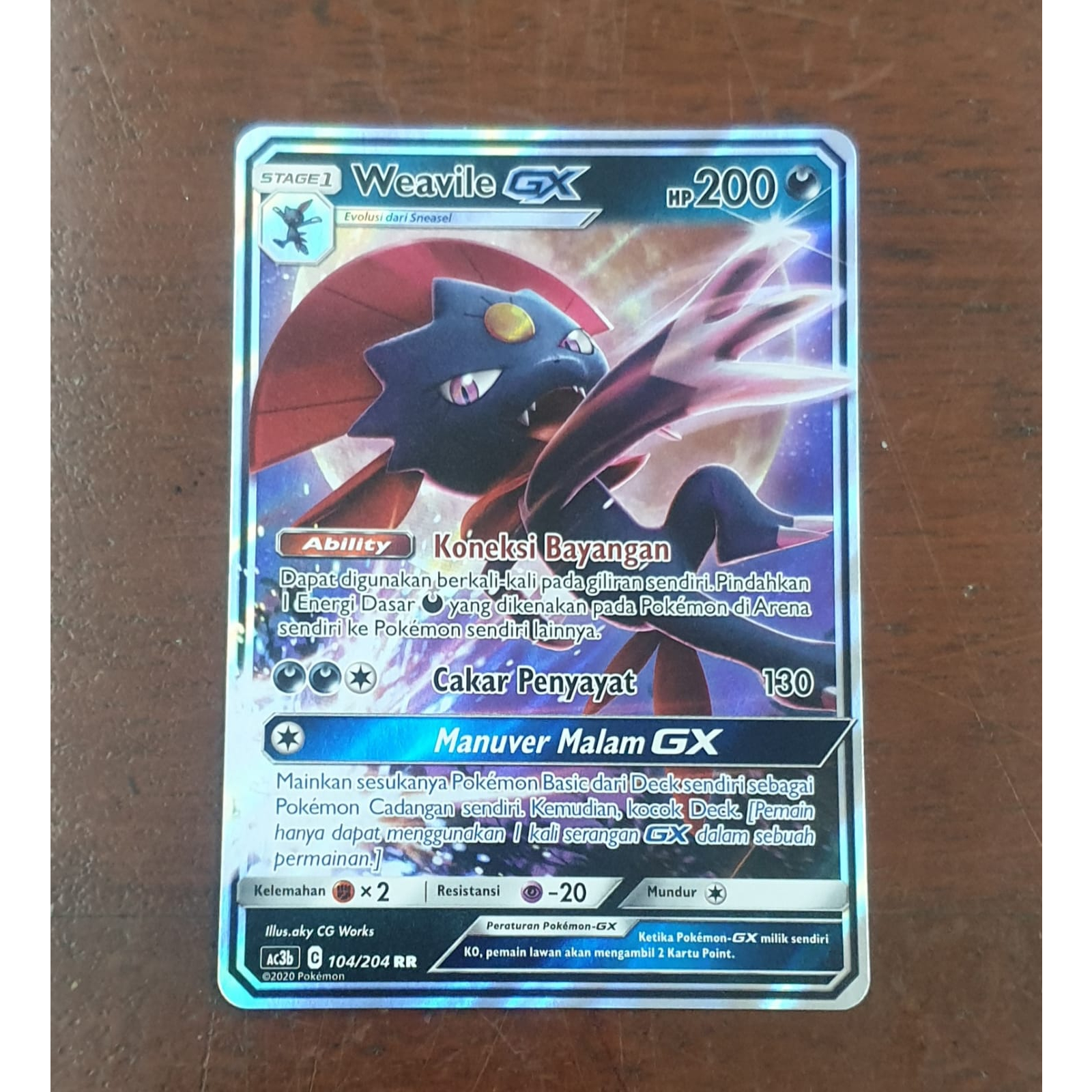 Jual Weavile GX RR Pokemon TCG 104/204 | Shopee Indonesia