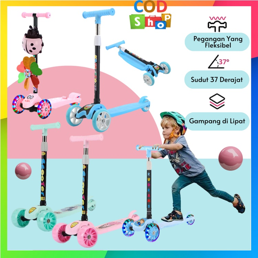 Jual COD - 5659 Scooter Anak / Scooter Otoped Led KickBoard Mainan Anak ...