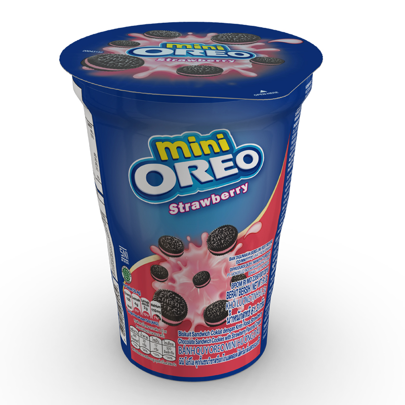 Jual OREO Mini Biskuit Strawberry 61,3 g | Shopee Indonesia