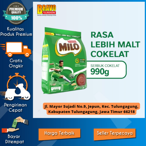 Jual Bravo Supermarket - MILO ACTIV-GO Susu Coklat Pouch 990gr | Shopee ...