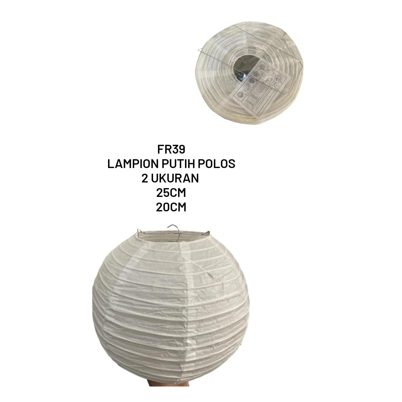 Jual Lampion Putih polos (2 ukuran) | Shopee Indonesia