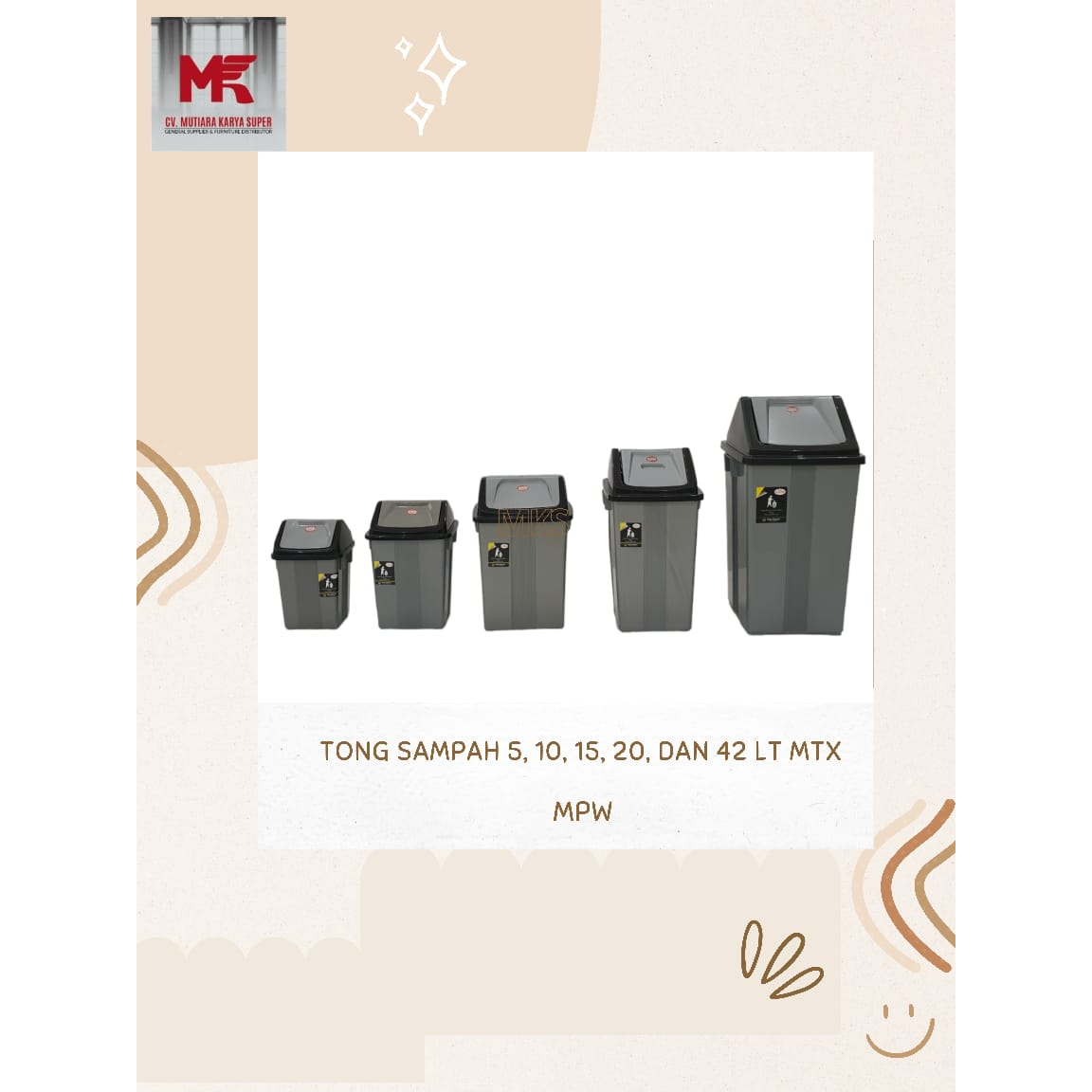 Jual Tong Sampah Silver | Tong Sampah Metalik Mpw | Shopee Indonesia