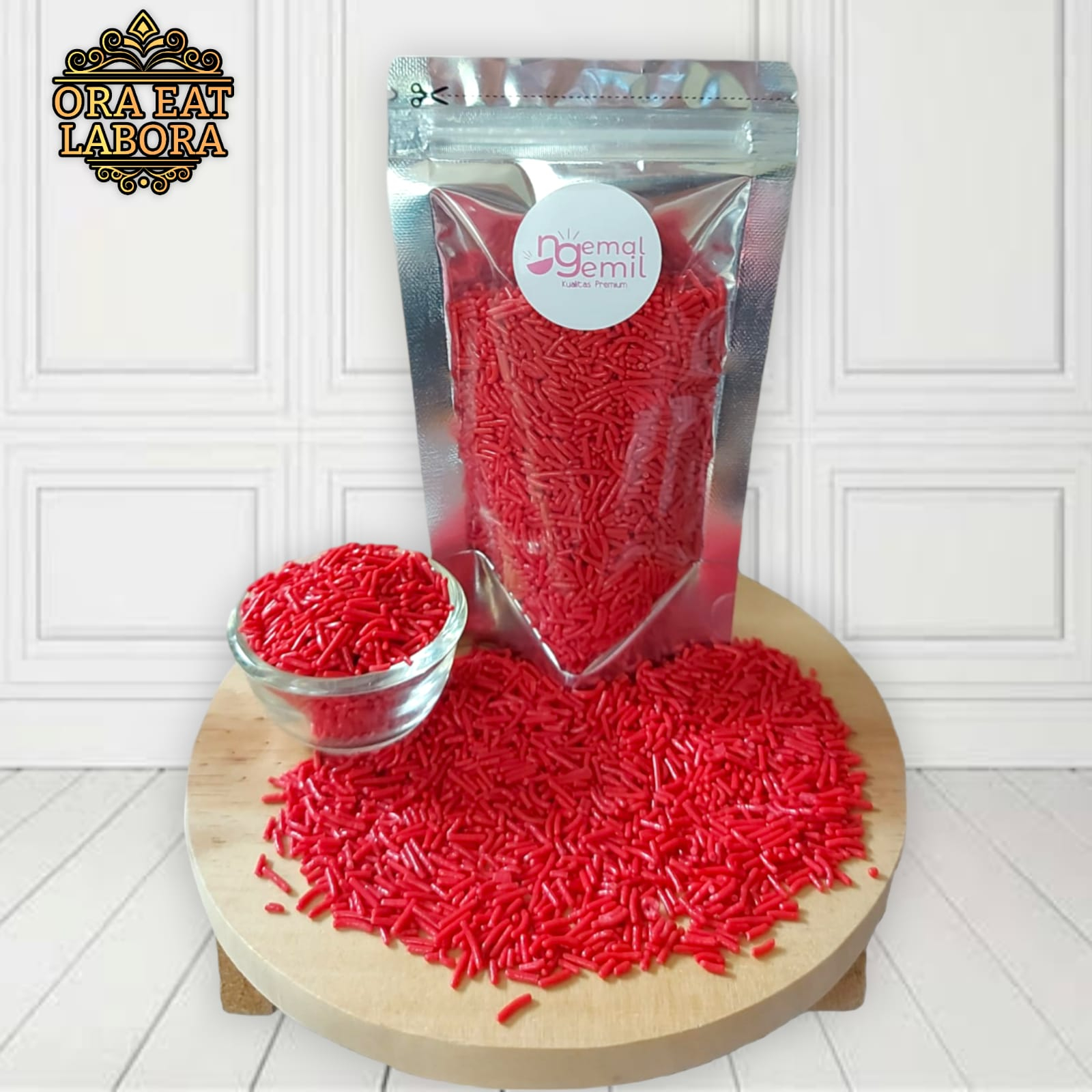 Jual Meses Pouch Merah Meses Butiran Coklat Sprinkle Topping Donut Kue ...