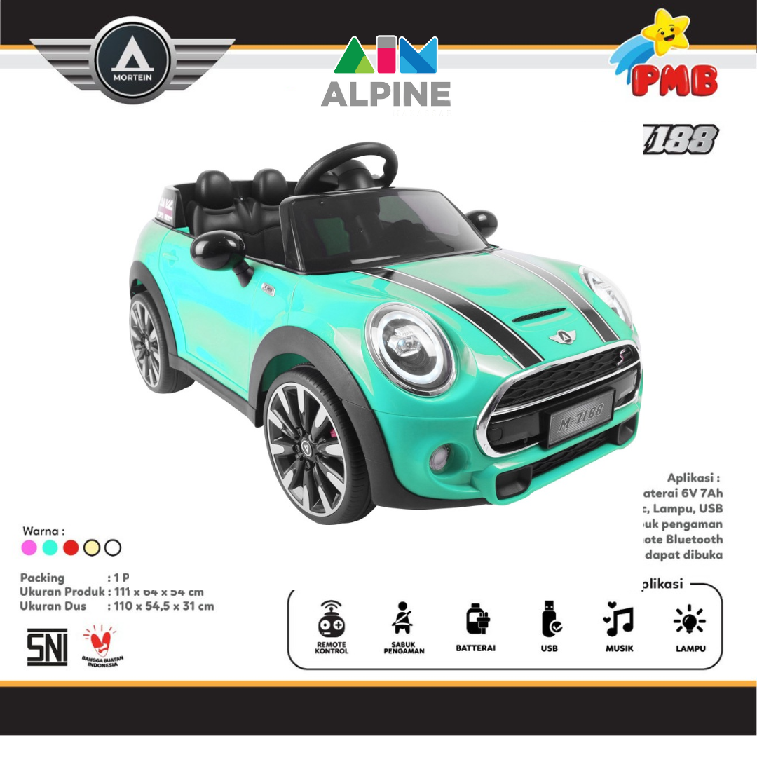 Jual PMB MOBIL AKI/MOBIL MAINAN ANAK M7188 REMOTE (KHUSUS MAKASSAR ...