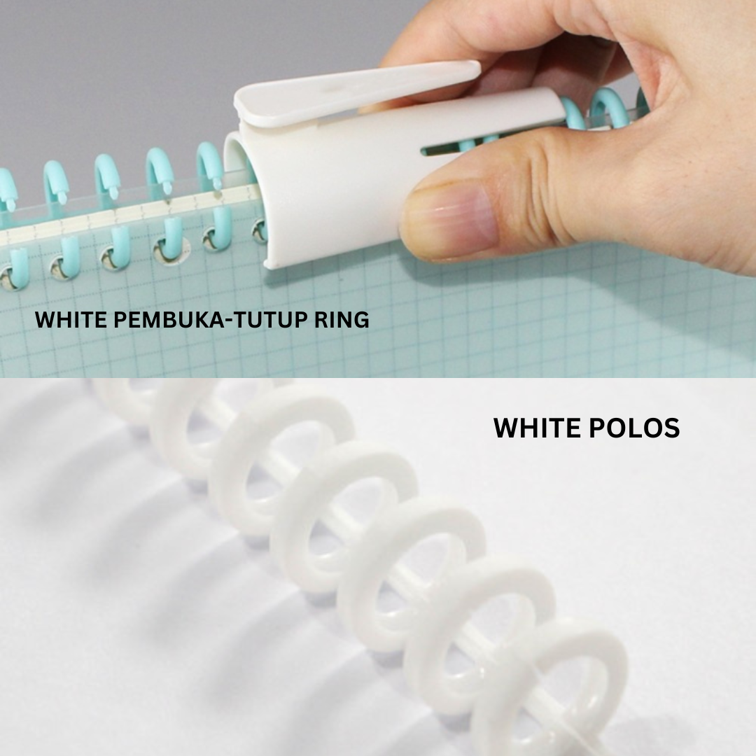 Jual DIY Ring Binding Binder Loose Leaf 30 lubang Spiral Bahan Plastik ...