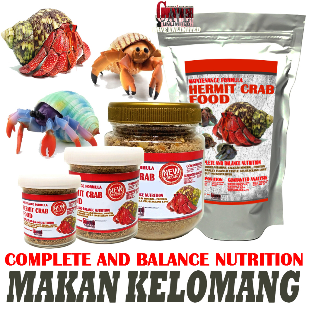 Jual makan kelomang 250gr hermit crab food makanan instan kelomang ...