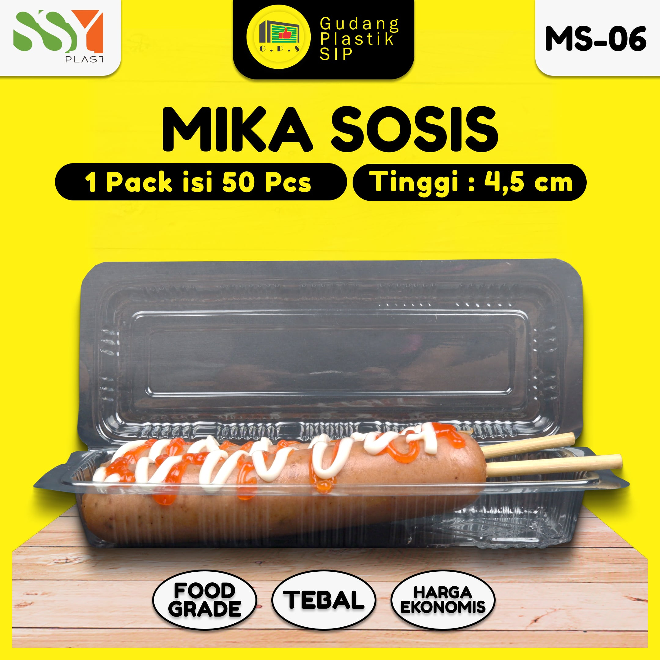 Jual Mika Sosis / Tray Hotdog / Wadah Sushi / Food Grade Isi 50 Pcs ...