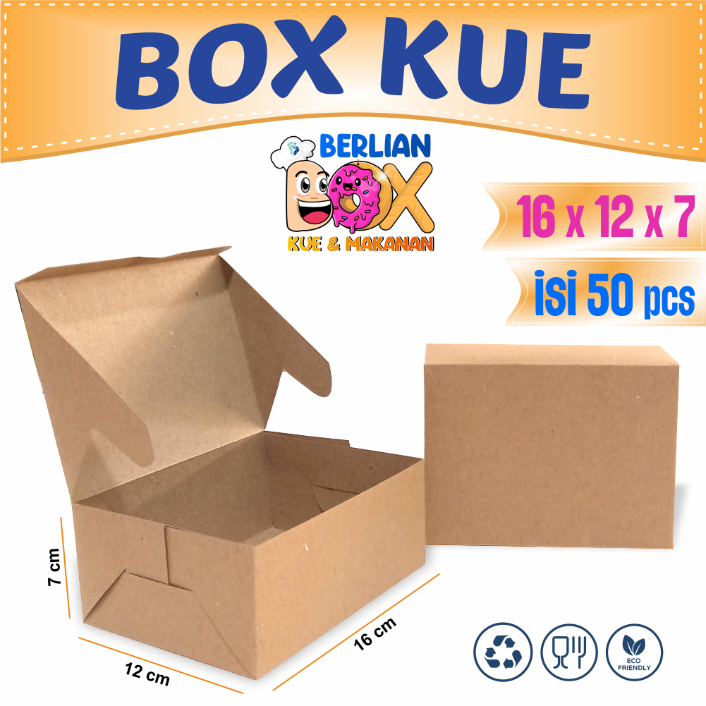 Jual Dus Snack Kraft Polos 12x16 cm Box Kraft 300gsm Kotak Dus Makanan ...