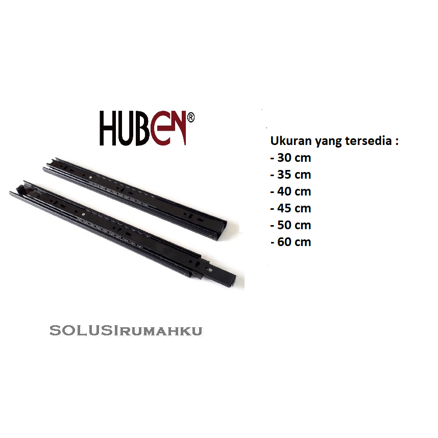 Jual Rell Laci Huben Double Track Hitam / Rel Lemari / Rel Meja ...