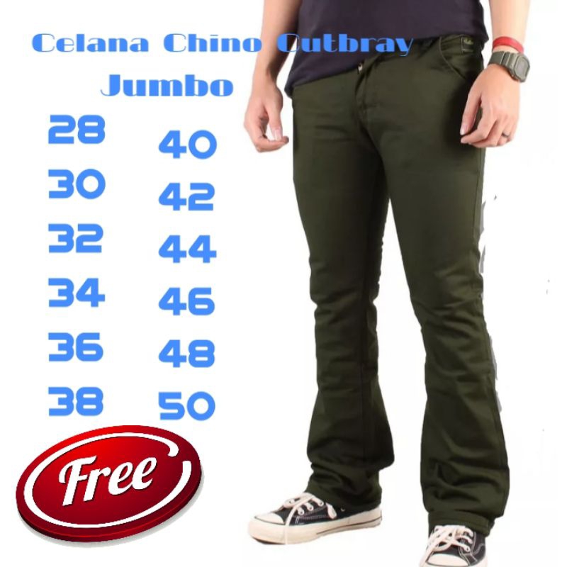 Jual Celana Cutbray Jumbo Celana Panjang Chino Cutbray Pria | Shopee ...