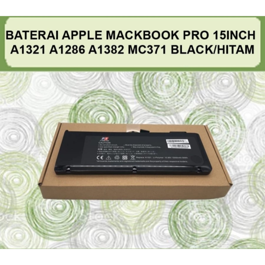 Jual Baterai Apple Macbook A1286 A1382 Macbook Pro 15 2011 2012 khusus baterai luar sumut pakai ...