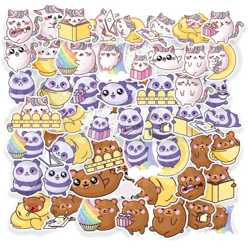 Jual Sticker Stiker Lucu Imut Pack Anti Air Dekorasi Casing HP Laptop ...