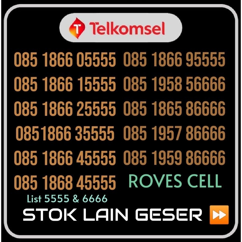 Jual NOMOR CANTIK TELKOMSEL PRABAYAR 4G LTE SERI KWARTET 2222 3333 5555 6666 7777 8888 9999 0000 ...