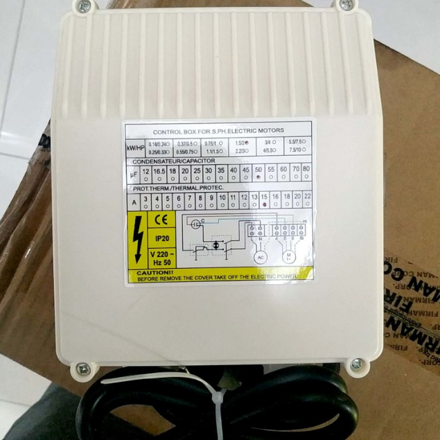 Jual Control box 2 HP Control Box Pompa Satelit Pompa Celup Pompa Sumur ...
