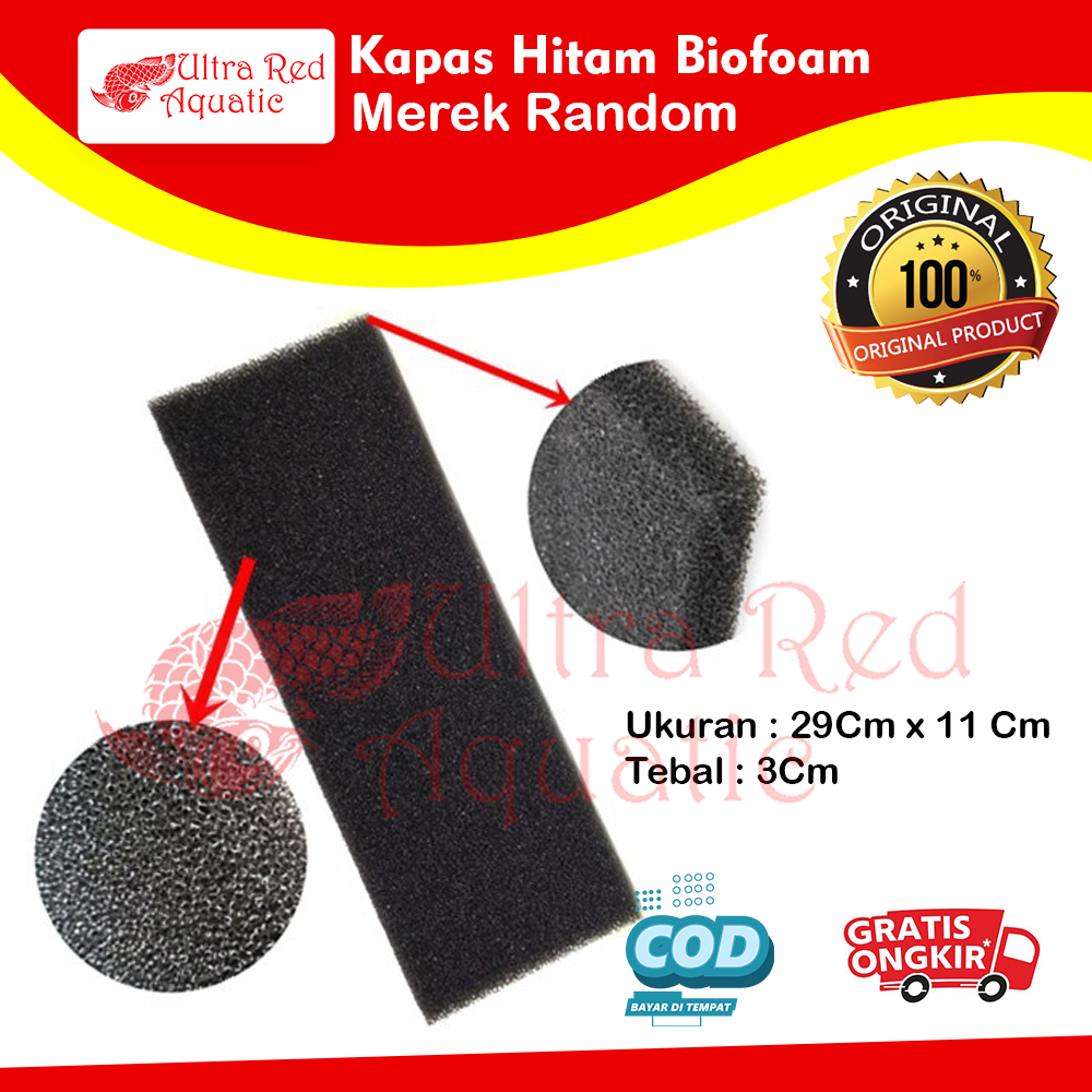 Jual Kapas Hitam Biofoam Media Filter Aquarium Kolam Tebal Busa ...