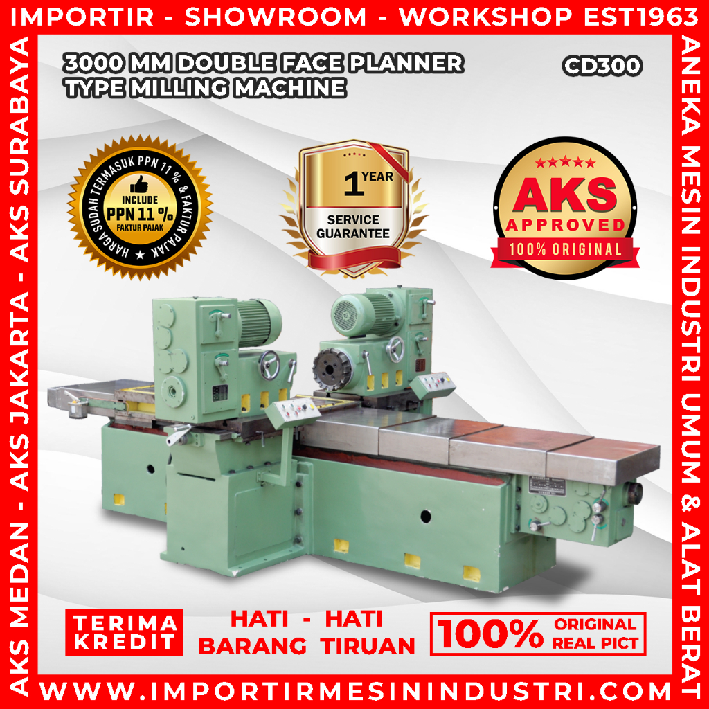 Jual Mesin Drilling & Milling 3000 mm Double Face Planer Machine ...