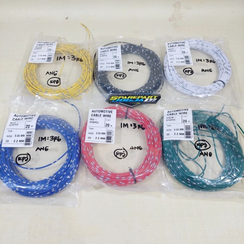 Jual Kabel Bintik Serabut Tembaga 0.85mm Kabel Body Motor Mobil Harga 1 Meter | Shopee Indonesia