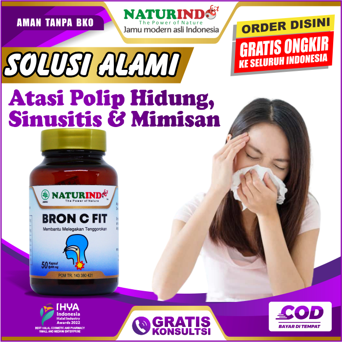 Jual BRONCFIT OBAT SINUSITIS POLIP HIDUNG HERBAL BATUK KERING DAN ...