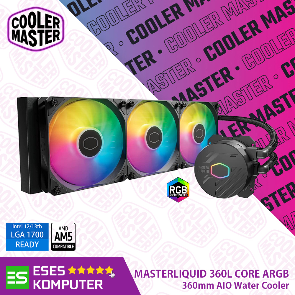 Jual Cooler Master MASTERLIQUID 360L CORE BLACK ARGB | AIO 360mm ...