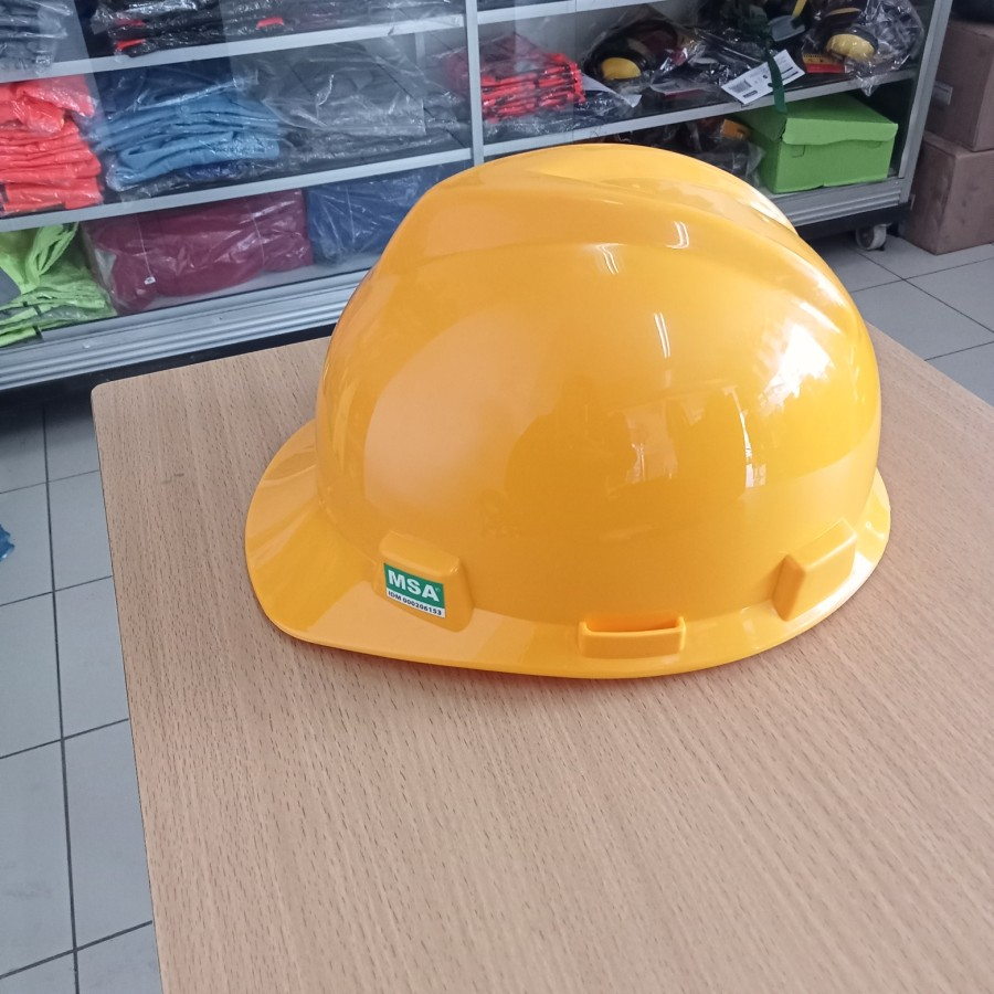 Jual HELM SAFETY MERK MSA WARNA KUNING /HELM PEKERJA/HELM/HELM SAFETY ...