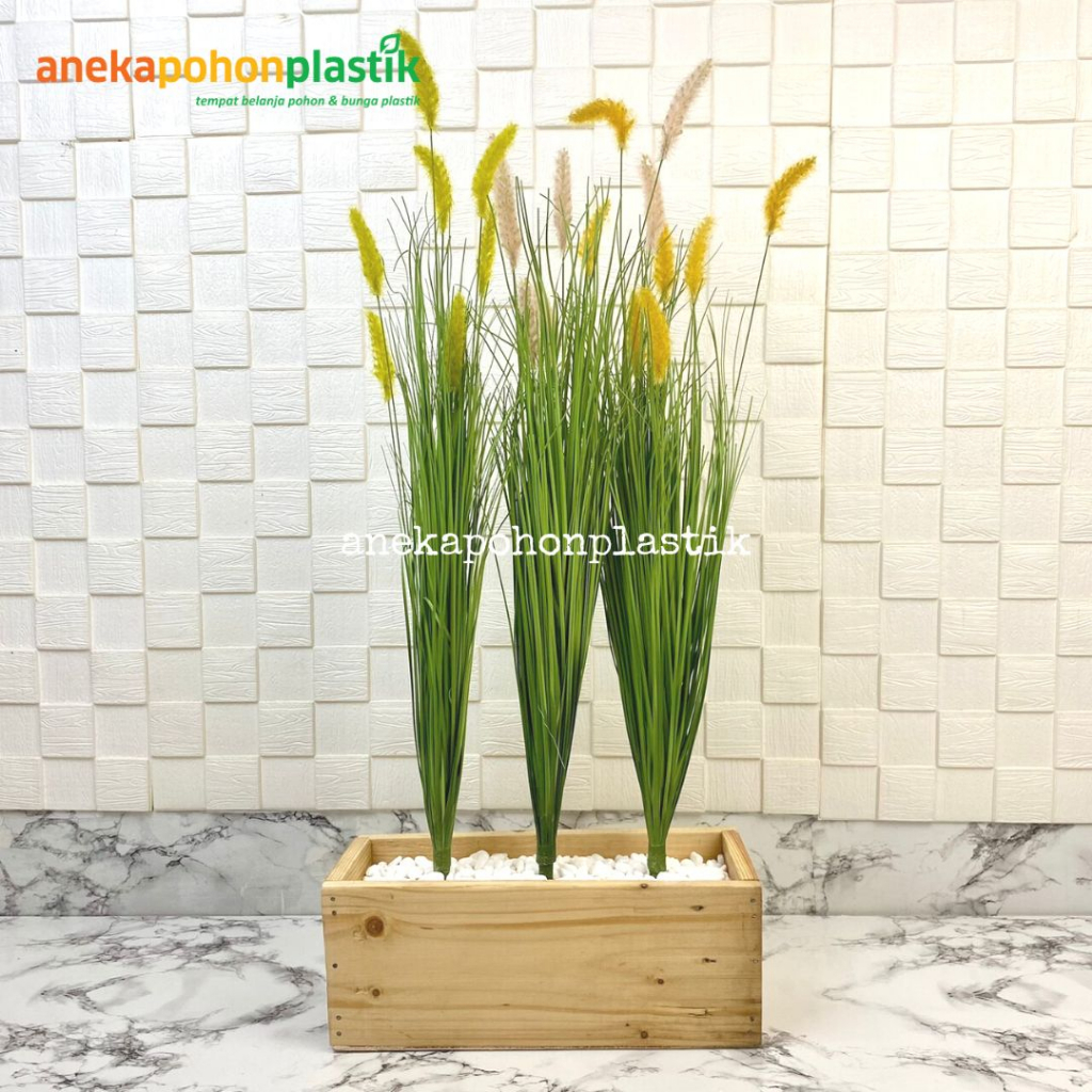 Jual Tanaman Hias Pohon Artificial Bunga Ilalang Variasi Warna T70 Pot ...